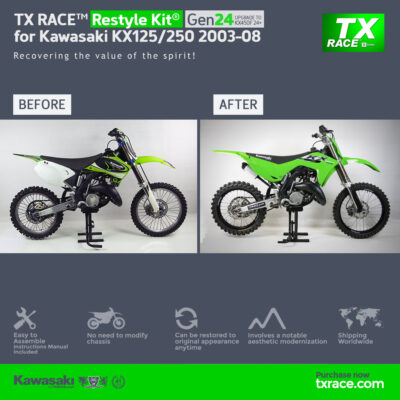 TX RACE™ Restyle Kit® Gen24 for Kawasaki KX125/250 2003-2008 - TX RACE ...